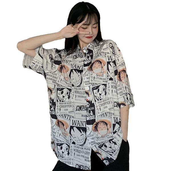 Kawaii Clothing One Piece Shirt Cartoon Anime Manga Blouse Harajuku ...